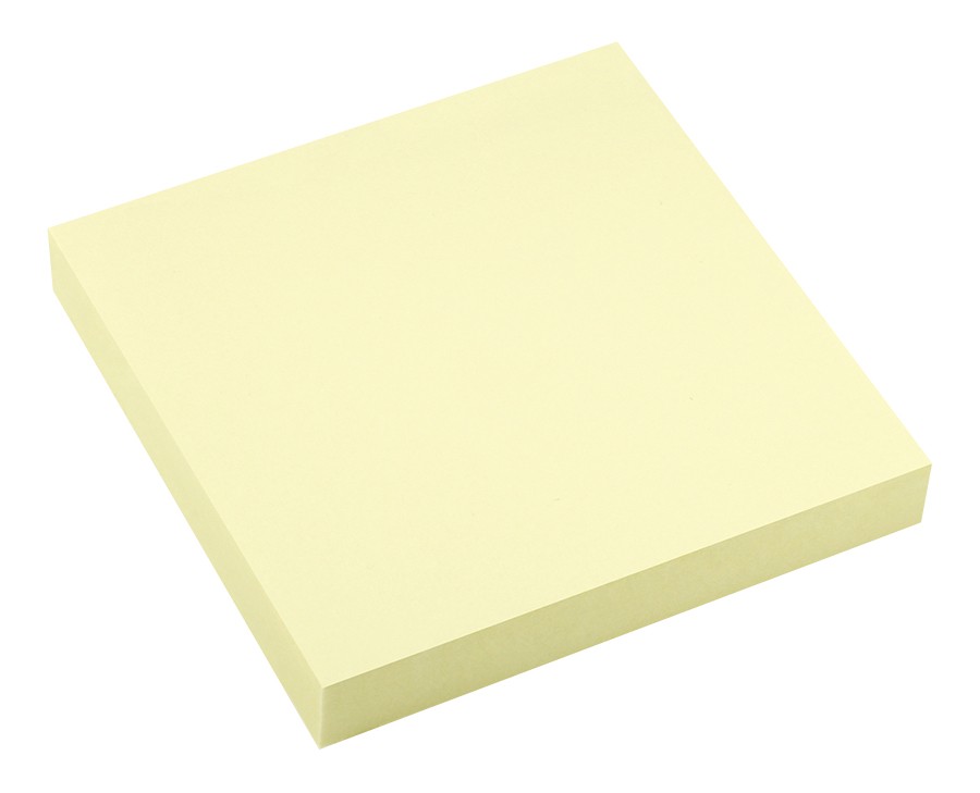 SAMOLEPILNI LISTIČI, Sticky notes, 75x75 mm, 100L, rumene barve