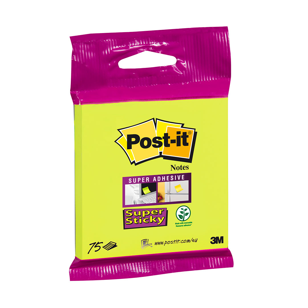 POST-IT LISTIČI, Super sticky, 76x76, mix barve